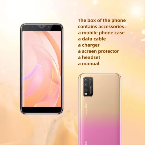 Unlocked Cell Phone,Y77 aderroo Android Smartphone, 5.72-inch IPS Full-Screen,Front and Rear Cameras,1GB RAM 8GB ROM,Only Supports Dual SIM Card Frequency Band of 3GWCDMA:850/2100MHZ(red)