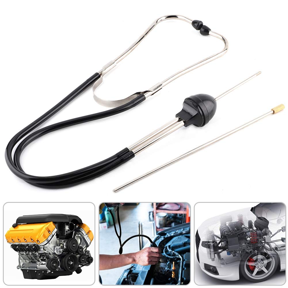 Engine Tester, Auto Stainless Steel Mechanics Cylinder Stethoscope Car Engine Diagnostic Tool Hearing Tool