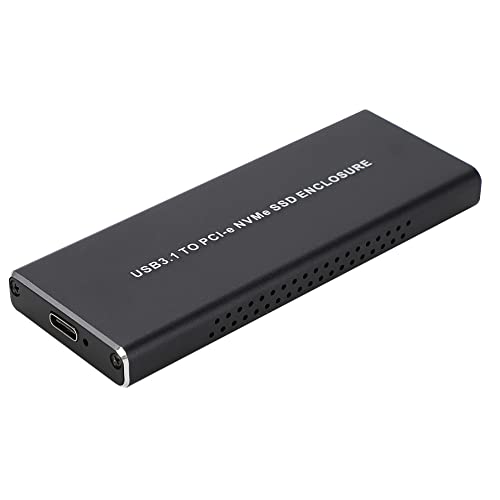 Garsentx M.2 NVME to USB3.1 Portable Metal Hard Disk Box M2 SSD PCIE to Type C SSD Enclosure for Converting SSD Solid State Drives to Type C Interfaces