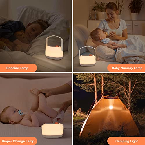 Soshine Baby Night Light Nursery Lamp for Kids Breastfeeding and Sleep Aid USB Rechargeable Dimmable Warm Nursery Night Light