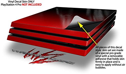 WraptorSkinz PS4 Pro Skin Smooth Fades Red Black - Decal Style Skin Wrap fits Sony PlayStation 4 Pro Console