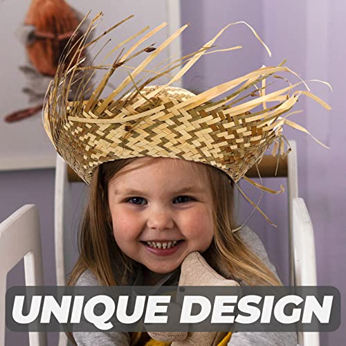 Zerodeko Beach Hat 2pcs Beachcomber Straw Hats, Hawaiian Straw Hats Summer Beach Hats Womens Hats