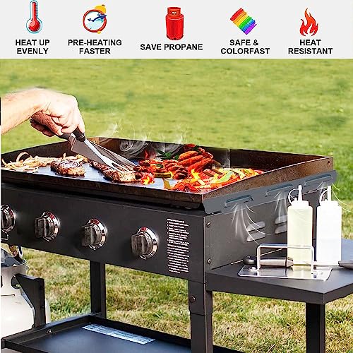 Wind Guards for Blackstone 36 Inch Griddle, Blackstone Griddle Accessories, Stainless Steel Magnetic Wind Screen, Compatible with Rear Grease Cup, Hood and Side Shelf, Gas Saving, Grilling Gifts