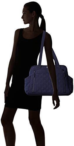 Vera Bradley Women's Microfiber Stroll Around Baby Diaper Bag, Classic Navy, One Size