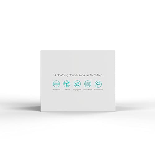 White Noise Machine with 14 High Fidelity Soundtracks, 10 Level Night Lights, Full Touch Metal Grille and Buttons, Timer and Memory Features, Plug in, Lullaby Machine for Baby, Adults
