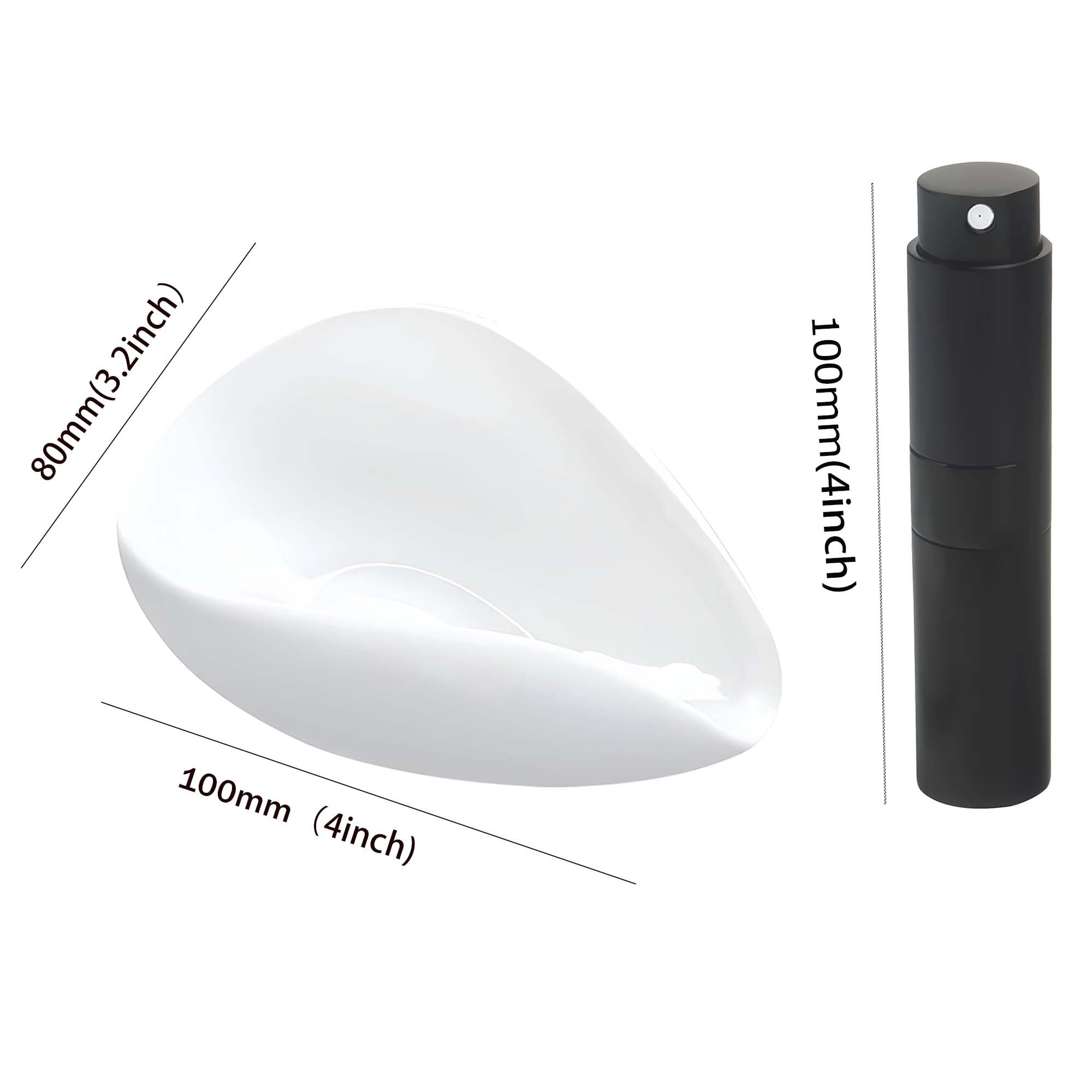Juedawyal Coffee Bean Dosing Cup and Spray Bottle Coffee Bean Dosing Bowl Porcelain Coffee Bean Dosing Cup for Espresso Portable White Coffee Bean Weighing Tray