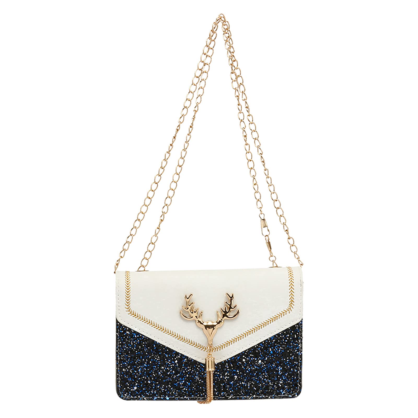 Small Square Shoulder Bag Women Tote HandBag Crossbody Purse Evening Bag Wallet Tassel Color Chain Shoulder Bag