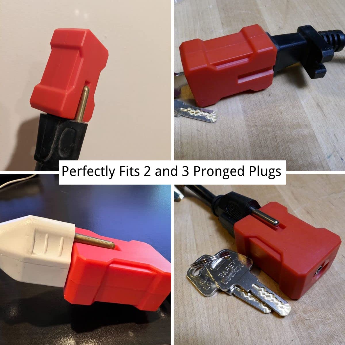 Electrical Power Cord Plug Lock Device- Danger Label OSHA Plug Lockout Device Approved - Prevent Injuries – Electrical Safety, Baby, Toddler