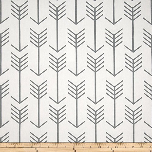 Premier Prints Arrow White/Cool Grey, Fabric by the Yard
