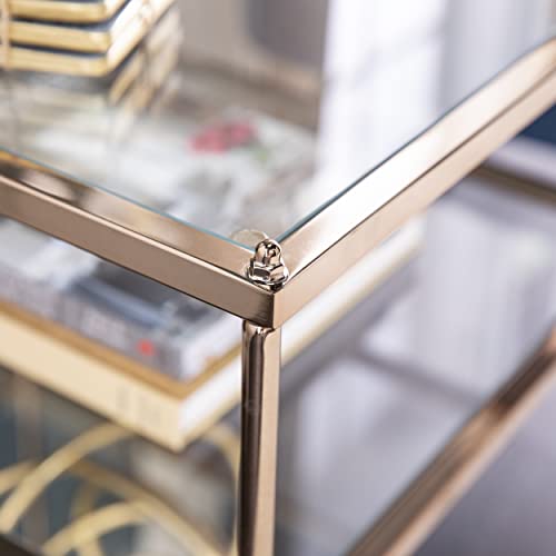 Southern Enterprises Knox Glam Mirrored, Side Table, Gold