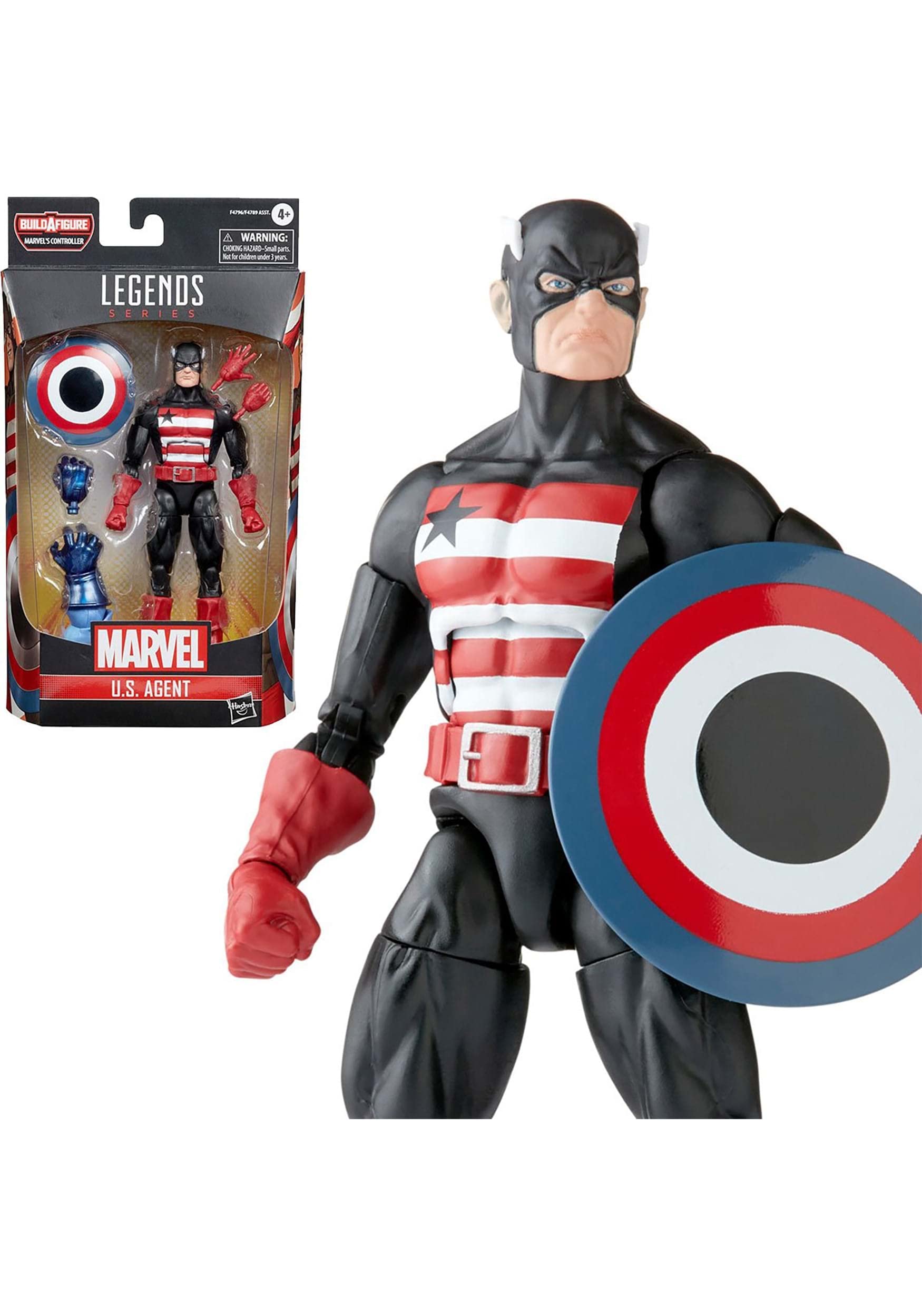 Marvel Legends Series U.S. Agent Classic Comics Action Figure 6-inch Collectible Toy, 1 Accessory, 2 Build-A-Figure Parts