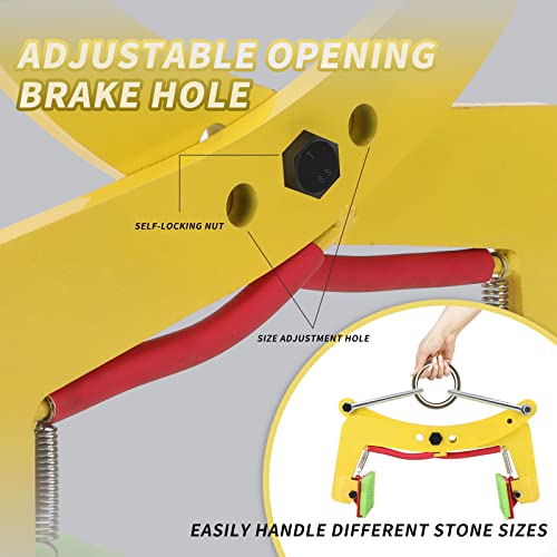 Lifting Clamps Beam Jaw Opening Adjustable, Plate Lifting Clamps Beam of Glass Slabs/Metal Sheet/Granite Island, Roadside Stone Clamp Curb,D325