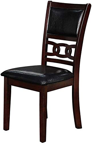 New Classic Furniture Gia 5-Piece Round Dining Set with 1 Dining Table and 4 Chairs, 47-Inch, Ebony