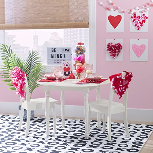 Powell Furniture Table and 2 Chairs, Cream Youth, Kid Size Chat Set