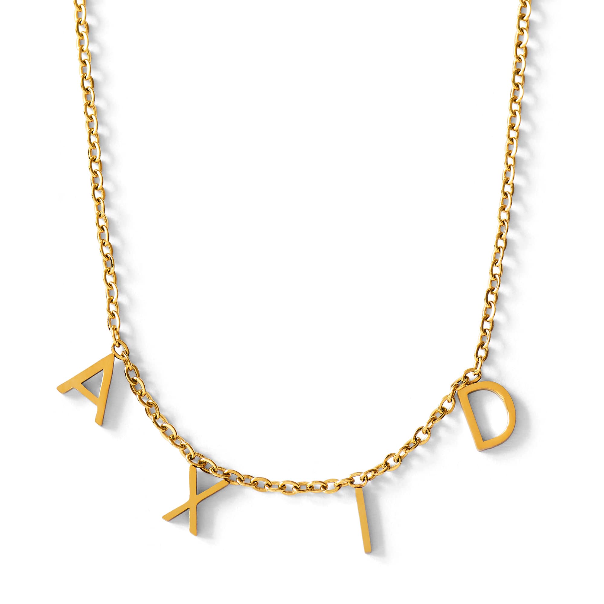 Sorority Shop Alpha Xi Delta Necklace — AXD Name Necklace, 18K Gold Plated Sorority Gifts Necklace, Long-Lasting Alpha Xi Delta Gifts for Women
