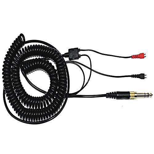 Sqrmekoko Extension Spring Relief Coiled Audio Cable for Sennheiser HD25 HD25-1 HD25-1 II HD25-C HD25-13 HD 25 HD600 Headphones