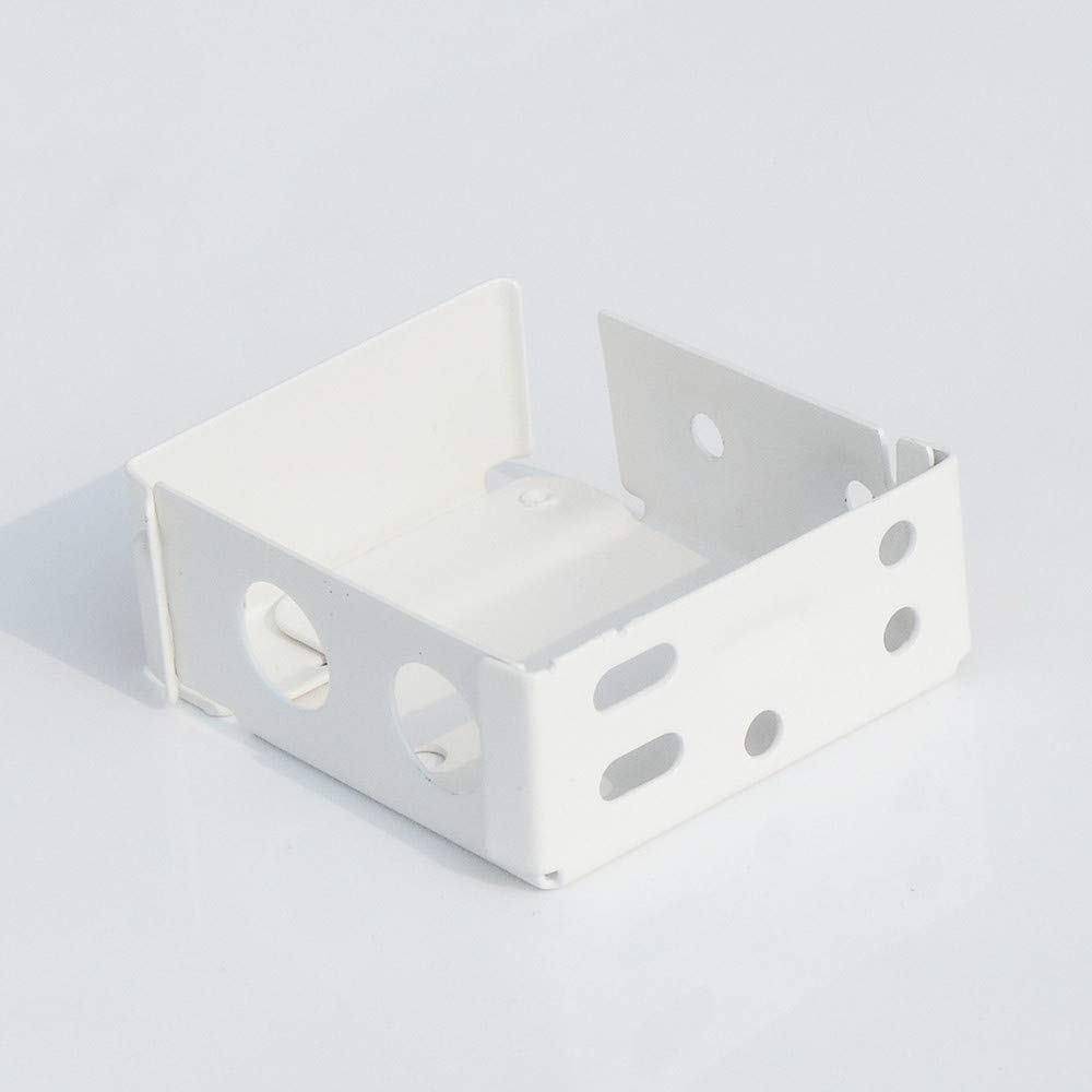 Cutelec 2pcs Box Mounting Bracket for High Profile Blinds 2inch White Color Window Blinds Headrail Holder Bracket