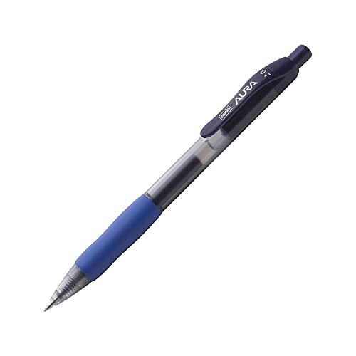 STAPLES 2072168 Aura Gel Retractable Pens 0.7Mm Blue 12Pk (29196)