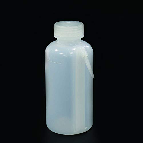 ULAB Scientific Wide Mouth Unitary Wash Bottle, 250ml 500ml 2pcs for Each Size, Plastic Squeeze Bottles, LDPE Bottle with PP Draw Tube, UWB1009