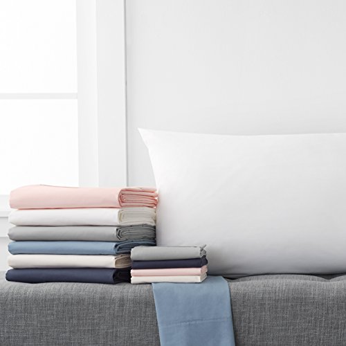 Amazon Brand – Pinzon 300 Thread Count Organic Cotton Bed Sheet Set - Full, Dove Grey