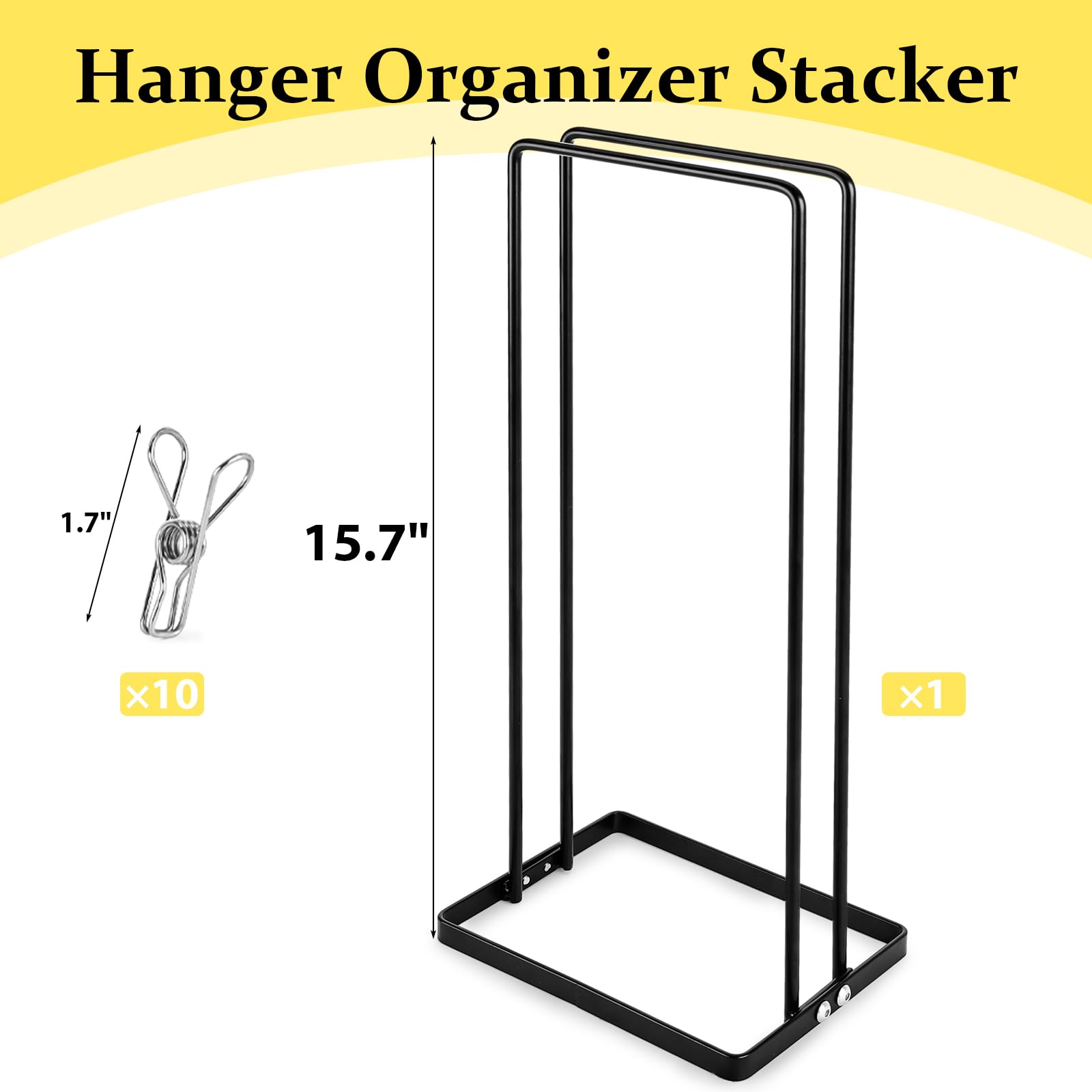 JOHOUSE Hanger Stacker, Hanger Holder Hanger Organizer Clothes Hanger Stacker for Laundry Room Closet