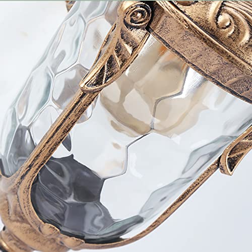 Wall Light, Wall Sconces, European Retro Aisle Garden Light, Anti-Corrosion and Anti-Rust Wall Light, Outdoor Sconce Light, Aluminum Engraving Wall Light,Compatible with Patio, Terrace, Hallway, Porch