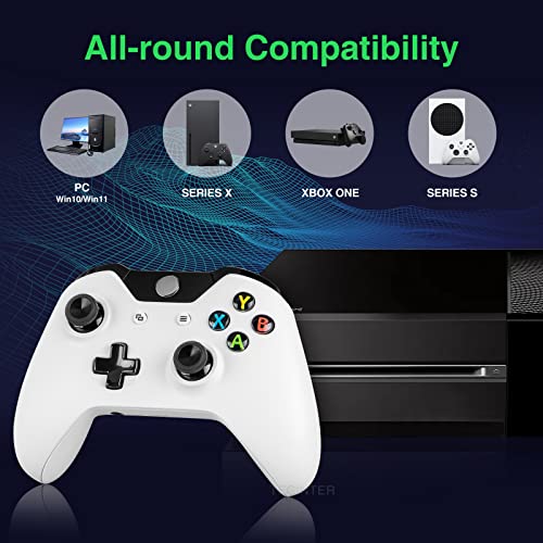 vaomon Controller Wireless PC Game Controller Compatible with Xbox One,Xbox Series X/S,3.5mm Audio Jack,3D Joystick(White)