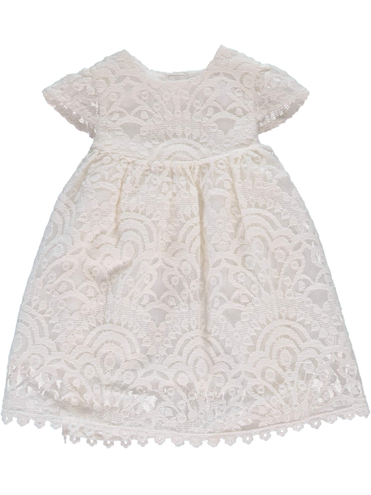 Carriage Boutique Baby Girl Christening and Baptism Lace Ivory Dress (12mo)