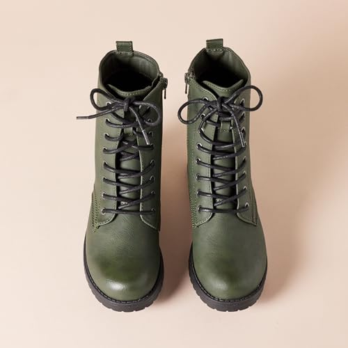 Amazon Essentials Women's Lace-Up Combat Boot, Black, 7