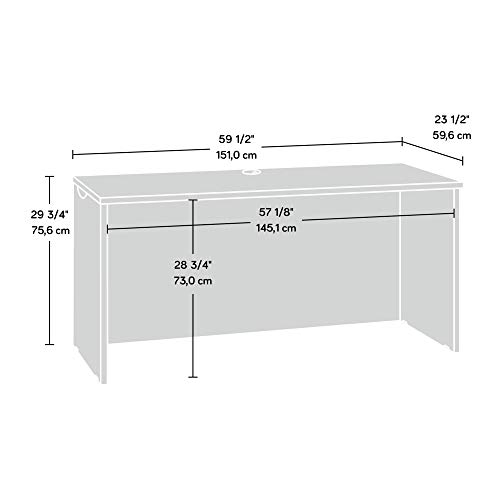 Sauder Via Credenza, L: 59.45" x W: 23.47" x H: 29.76", Bourbon Oak