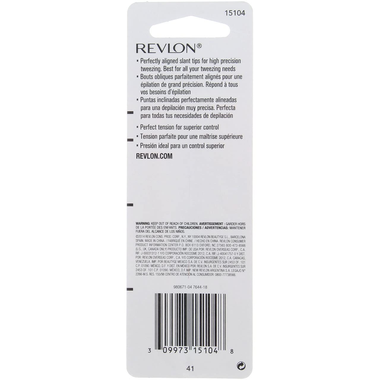 Revlon The Designer Collection Slanted Tweezers 1 ea (Pack of 2)