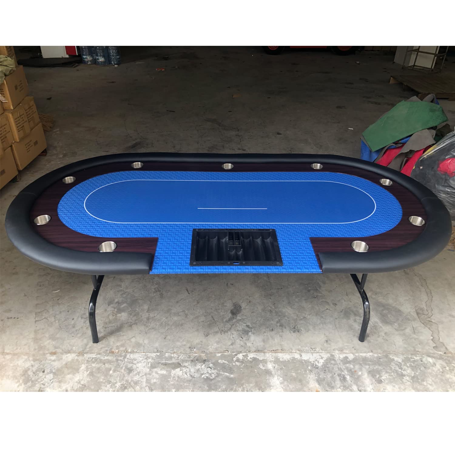 Yuanhe Poker Chip Tray Rack - Blackjack Casino Poker Table Dealer Chips Tray with 2 Card Slots, 350-Chip Capacity
