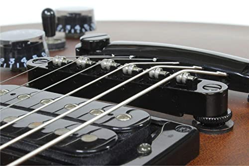 Guitar Tune-O-Matic Roller Saddle Bridge for Gibson EPI Les Paul LP SG Style 6 String Electric Guitar Replacement Part Chrome/Black (Chrome)