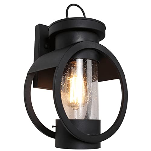 speesy Wall Light Fixtures,Black Iron Industrial Retro Wall Sconces,Outdoor Porch Lights Wall Mount,Outside Lights for,Corridor, Exterior Wall, Courtyard,Outdoor Waterproofing Wall Lamp