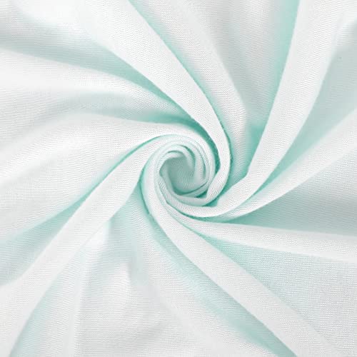 TILLYOU Ultra Soft Bassinet Fitted Sheets for Baby Boy Girl, Universal Fit for Cradle Oval Rectangle Hourglass Mattress, 2 Pack Gray and Green