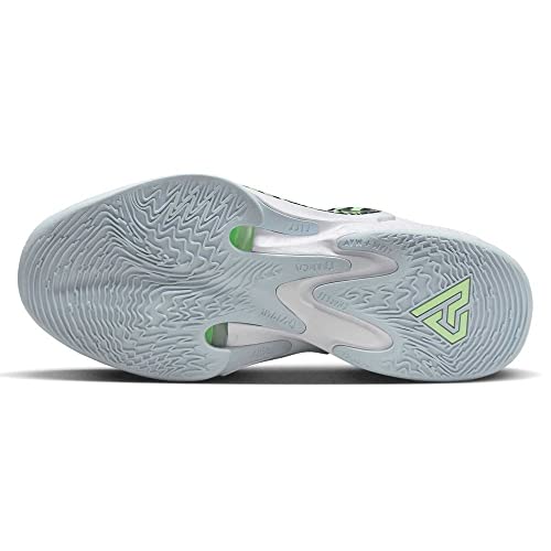 Nike Men's Zoom Freak 4 Basketball Shoes, White/Black Barely Volt, 10