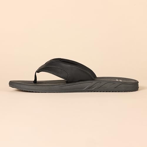 Amazon Essentials Men's Flip Flop Sandal, Black, 10