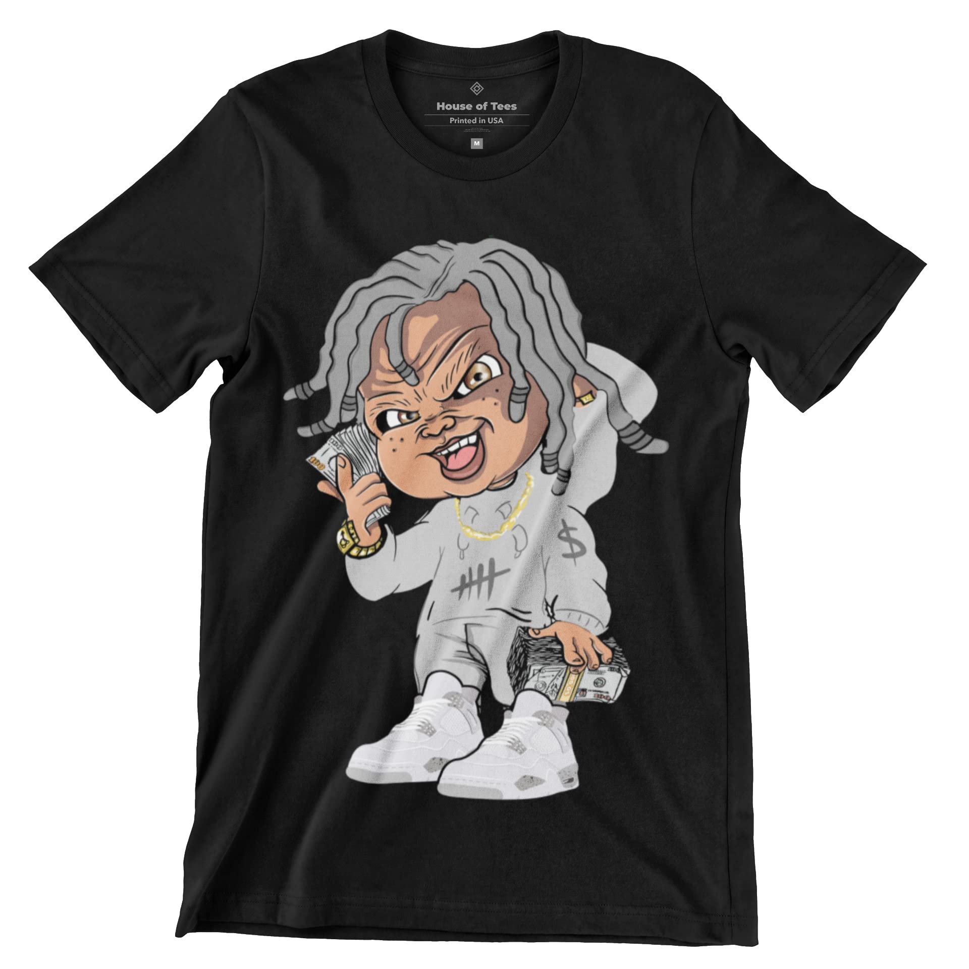 House Of Tees Jordan 4 OREO Cash Doll Killa black