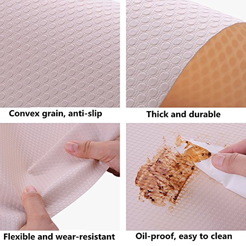 Sulimy Refrigerator Pad Shelf Liners Can Be Cut Refrigerator Mats Cupboard Pad Non-Slip Multifunctional Pad Fridge Pads Cabinet Closet Drawer Table Placemats