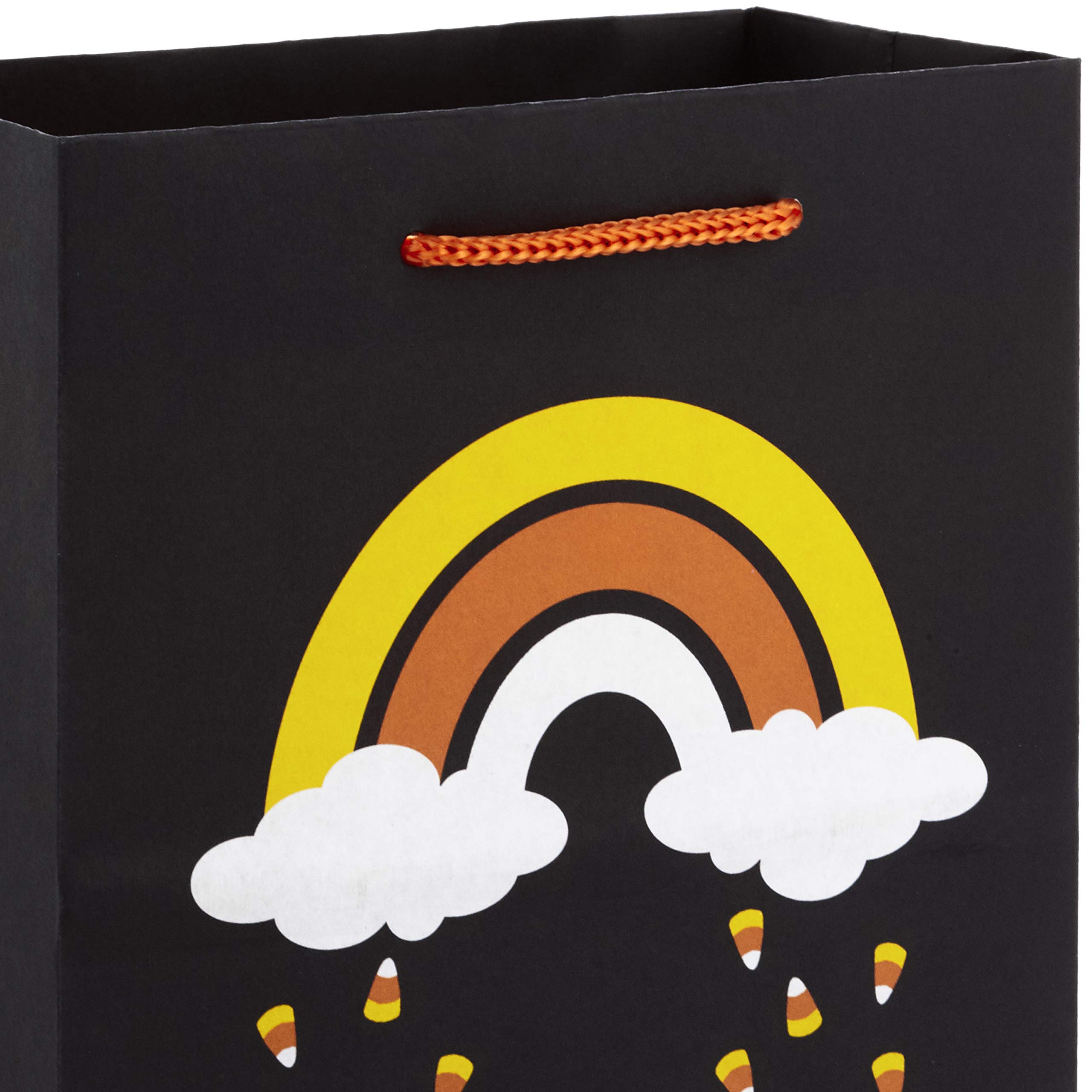 Hallmark Halloween Bag Bundle (8 Small 6" Gift Bags, 4 Designs: Owl, Ghost, Candy Corn Rainbow, "Happy Halloween") for Gift Cards, Classroom Parties, Trick or Treating, Kids Gifts, Fall Party Favors