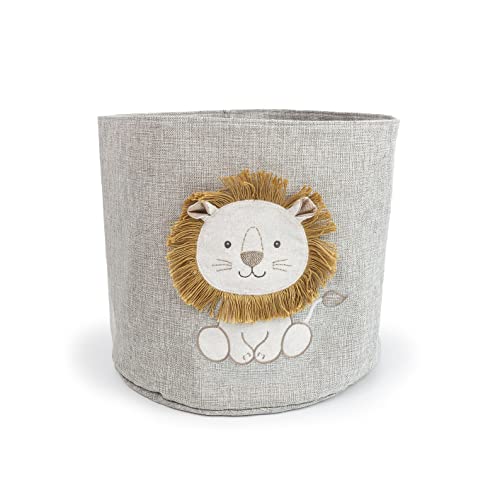 MON AMI Premium Lion Round Storage Basket for Organizing - Can be Used as Laundry Basket, Toy Organizers, Blanket Basket, Nursery Décor, Kids Room Décor & Much More - 13 Inches