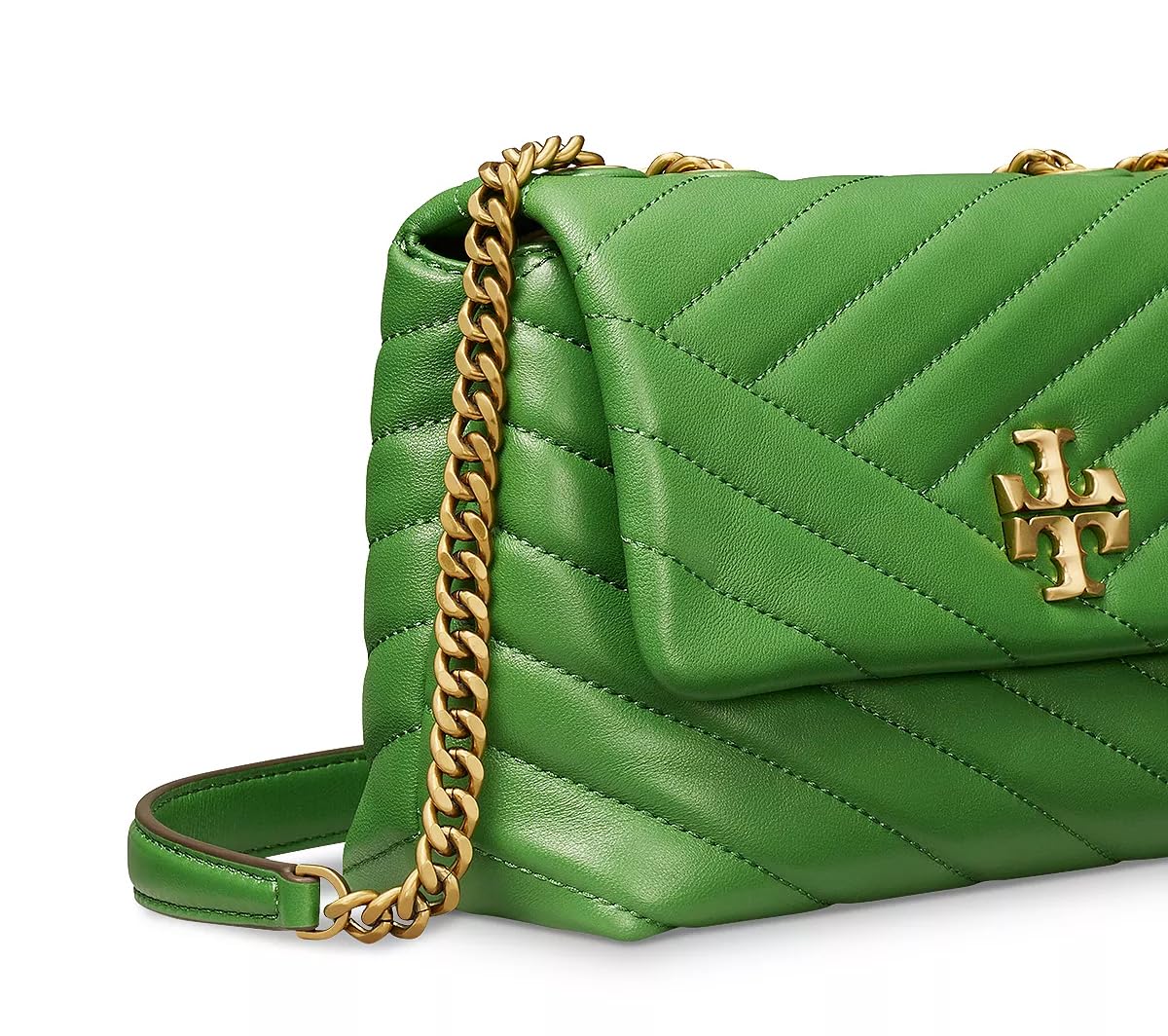 Tory Burch Women's Kira Chevron Small Convertible Shoulder Bag, Dusty Almond, Tan, One Size