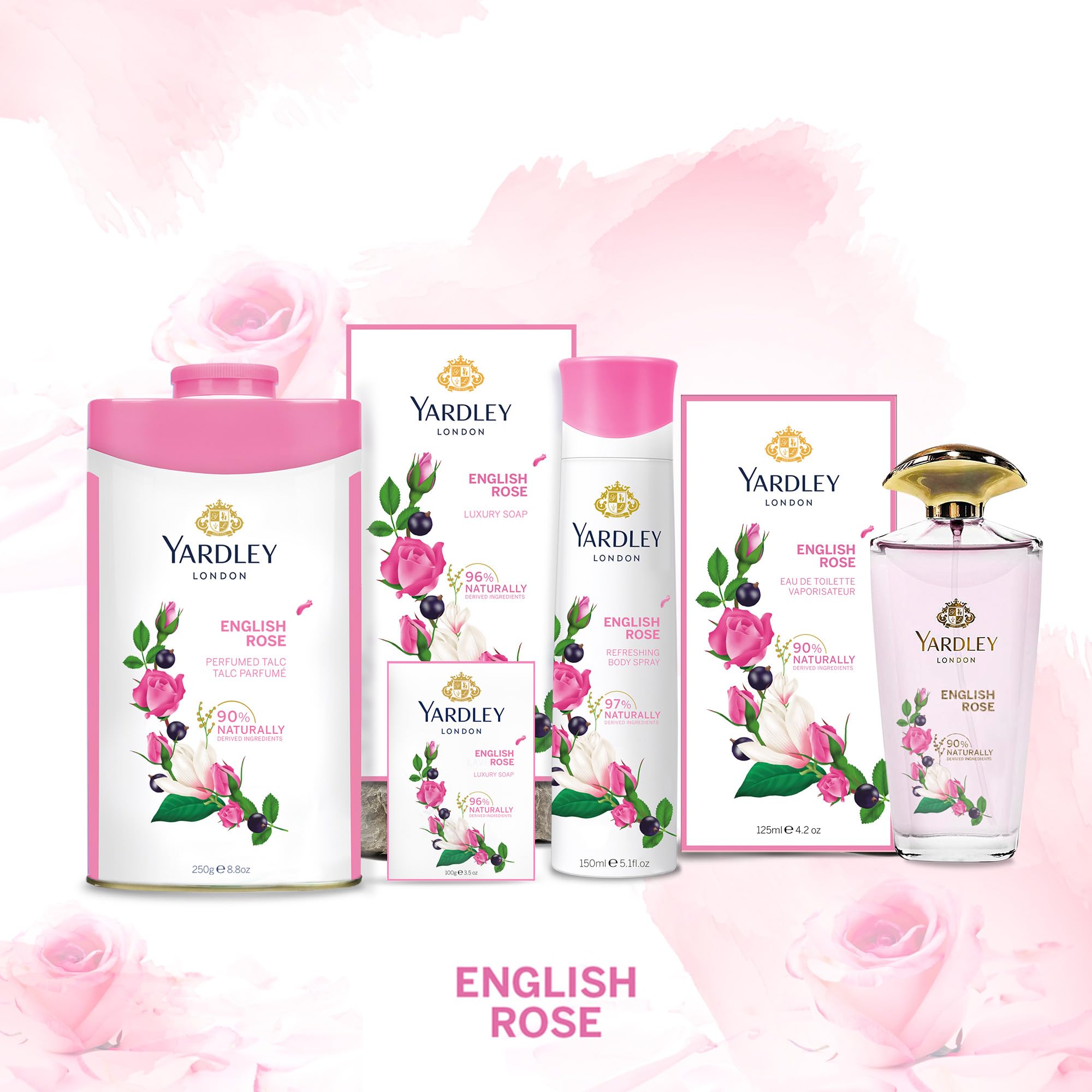 Yardley of London Lily of the Valley Perfumed Talc, 7 Oz, Made in England - NEW FORMULA