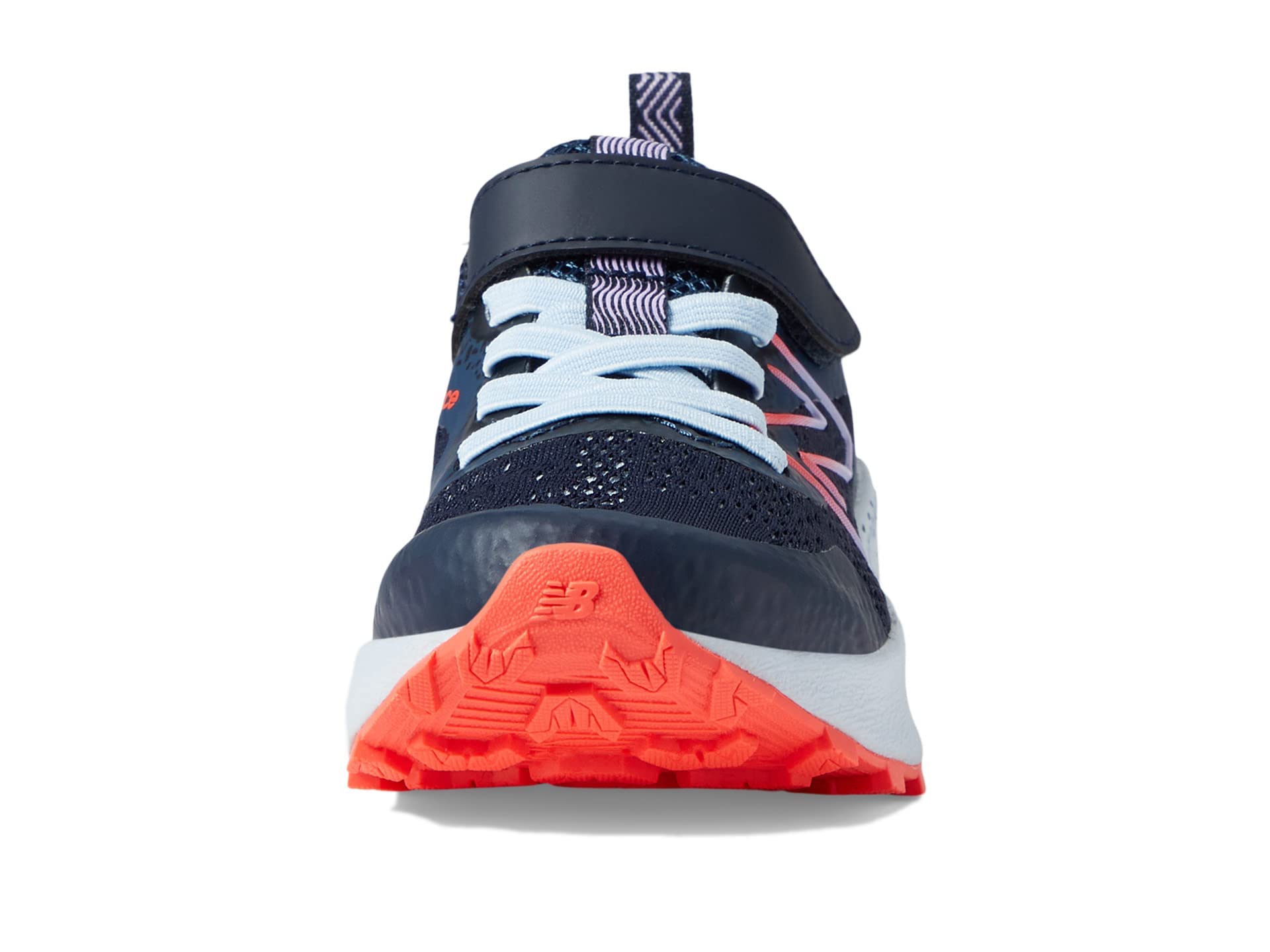 New Balance Girls Dynasoft Nitrel V5 Hook & Loop Running Shoe, Eclipse/Natural Indigo/Electric Red, 2 Little Kid
