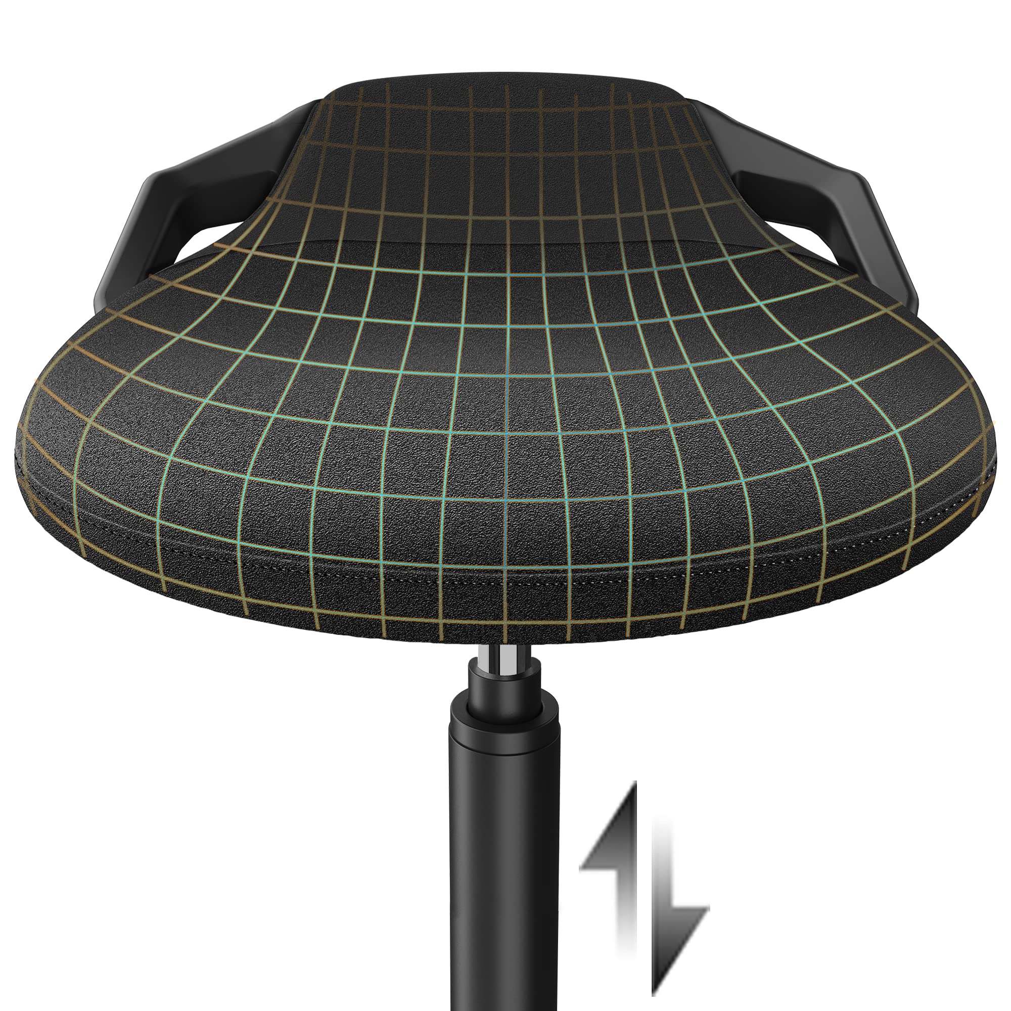 Standing Desk Chair, Adjustable Ergonomic Standing Stool, Swivel Sitting Balance Chair, Anti-Slip Bottom Pad
