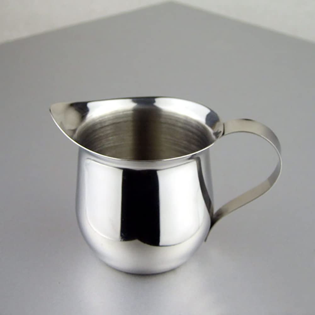 ccHuDE 60ml Stainless Steel Bell Creamer Milk Cream Frothing Pitcher Coffee Pouring Cup Espresso Steaming Pitchers Cream Pour Spout for Cafes