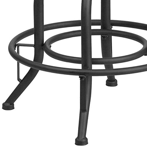 Flash Furniture Carrington 24'' Counter Height Stool with Swivel Lift Black LeatherSoft Seat