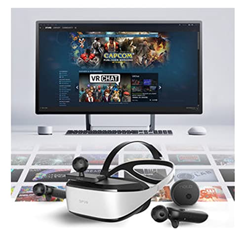 HXNINE VR Glasses for 9D VR Egg Chair Cinema Deepoon E3C Head Display WIith Nolo CV1 Motion Tracking Kit Gaming Combo 2560x1440p (Color : Deepoon E3-C)