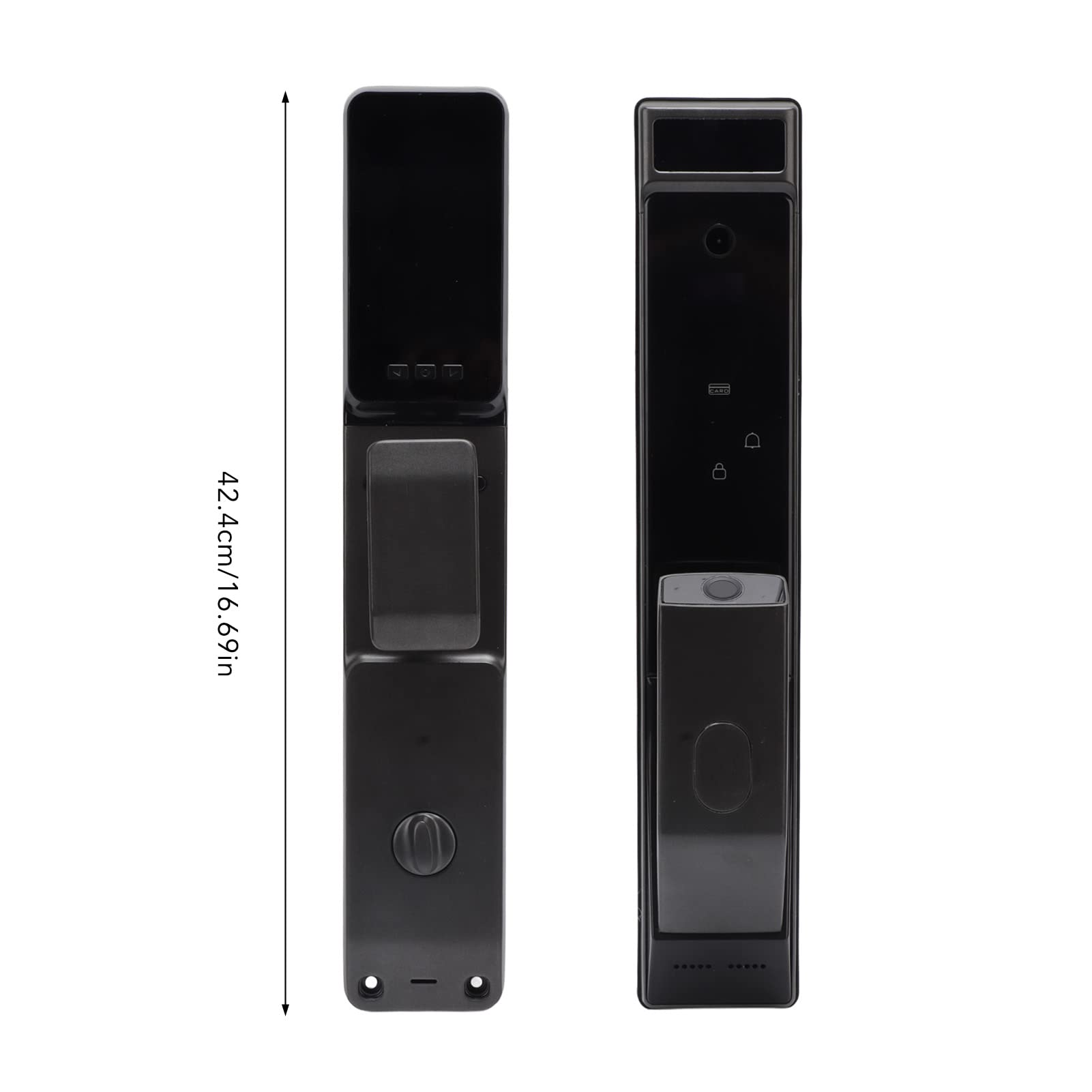 Asixxsix WiFi Smart Lock, Fingerprint Keyless Entry Door Lock App Remote Control Face Recognition Card Password Visual Viewer Electronic Deadbolt with Alarm Security Door Lock for Apartment