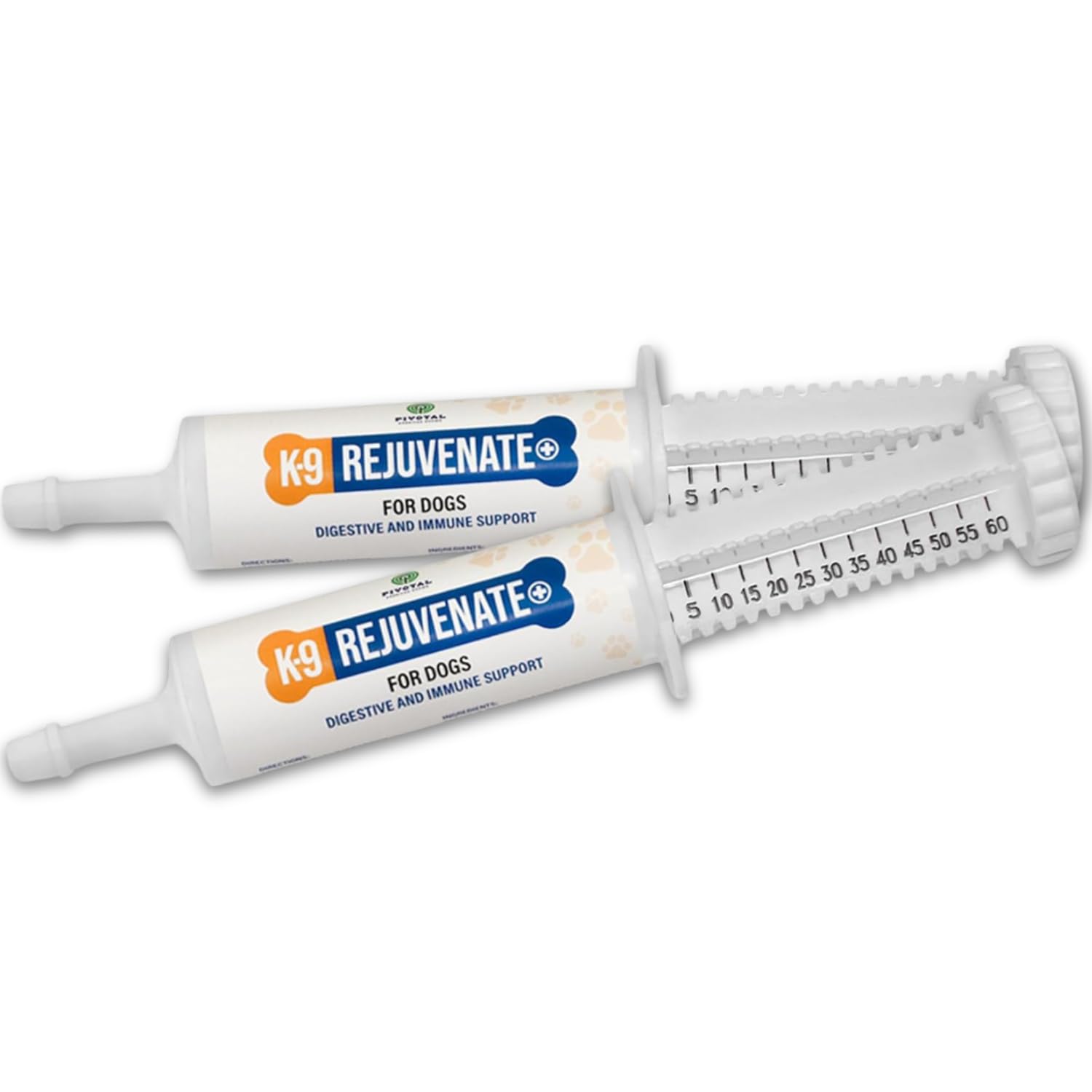 K9 Rejuvenate+ Canine Oral Paste (60g Oral Syringe, Pack of 2) Digestive and Immune Support for Dogs - Dog Supplements for Digestion